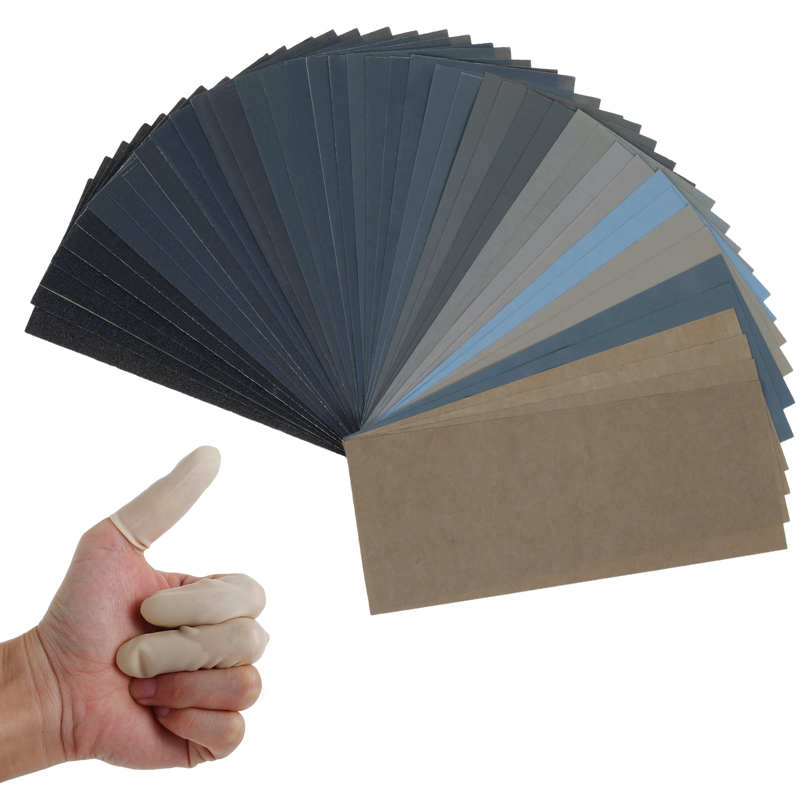 44Pcs Extra Fine Sand Paper 120-20000 Assorted Grit Wet and Dry ...
