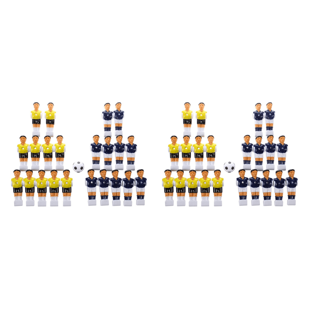 44Pcs Foosball Man Table Guys Man Soccer Player Part Yellow+Royal Blue ...