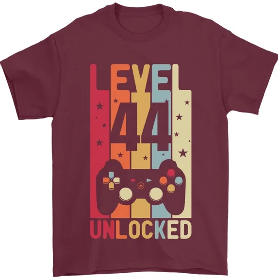 44Th Birthday 44 Year Old Level Up Gaming T-Shirt - Walmart.com