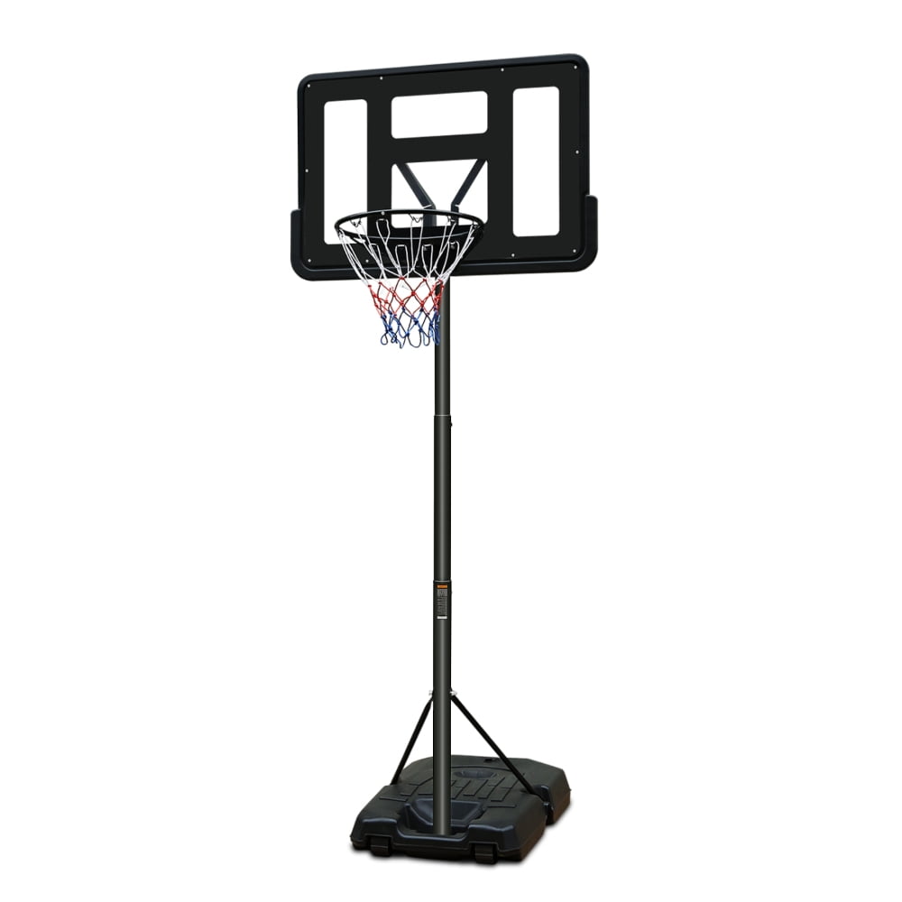 44in Adjustable Black Basketball Hoop Portable Indoor Outdoor ...