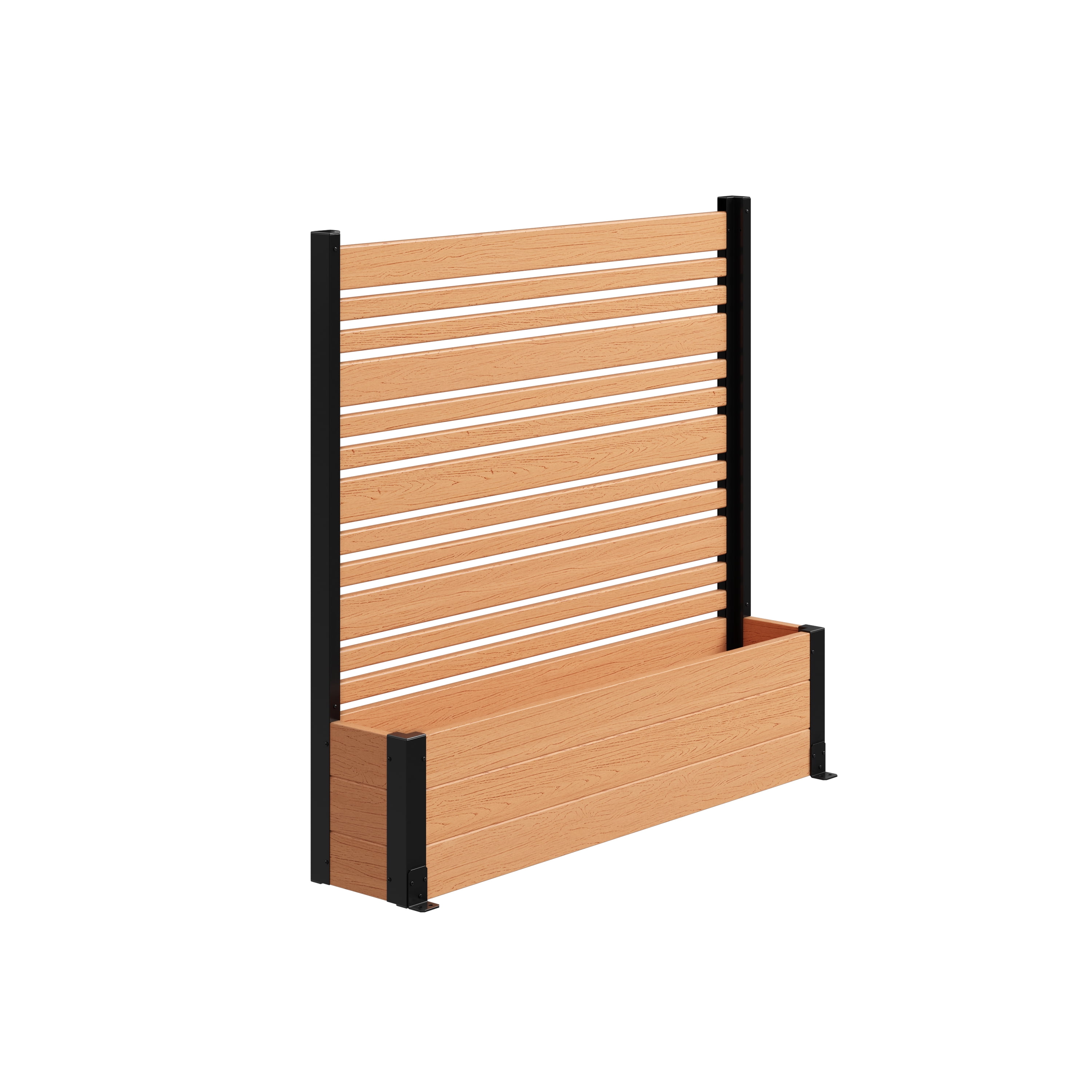 44in H x 46in W x 9.5in L (1 Screen w/ Planter) Freestanding Enclo ...