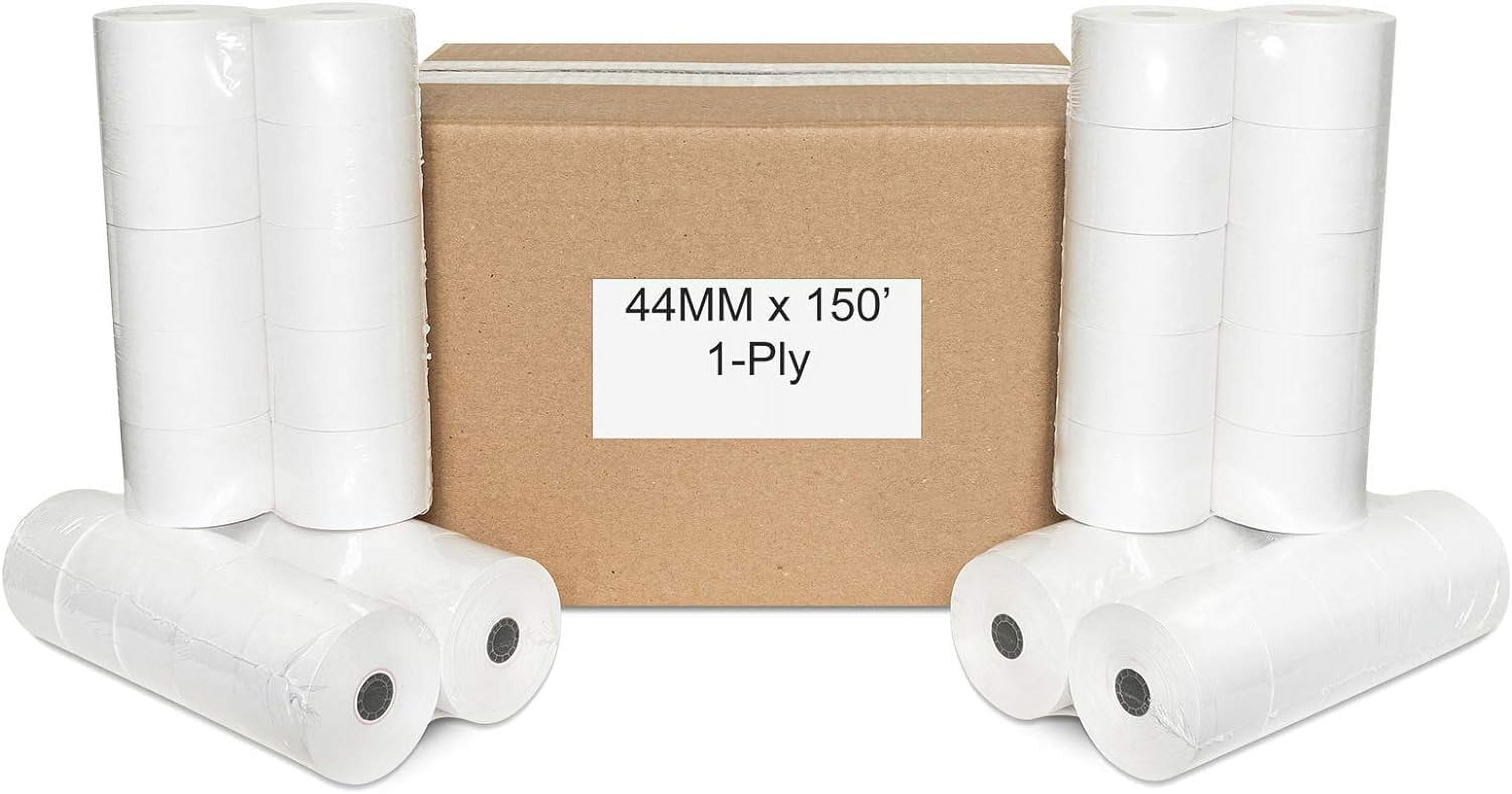 44mm (1-3/4") x 150' Cash Register/Calculator Receipt Paper - 40 Rolls ...