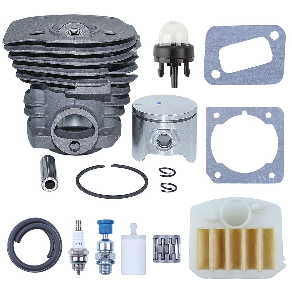 44mm Cylinder Piston Kit For Husqvarna 350 351 346XP w Air Fuel Filter ...