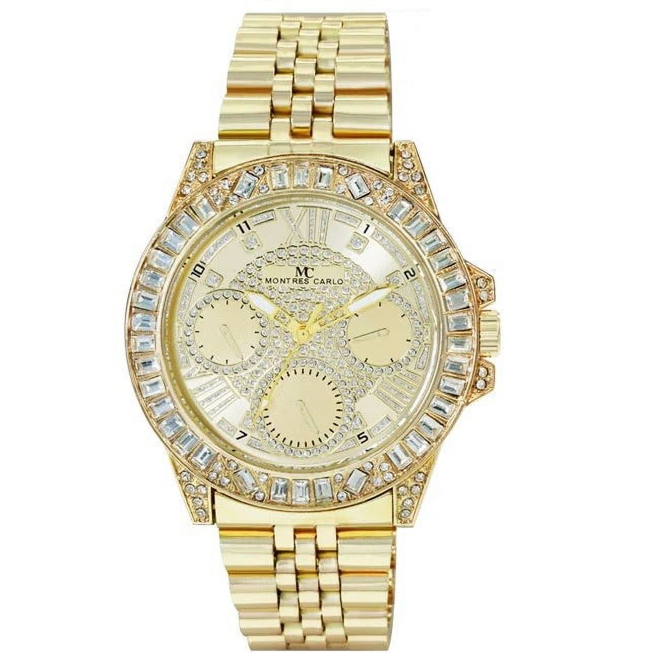 44mm Montres Carlo Men's Metal Band Luxury Sports Analog Fashion Dress ...