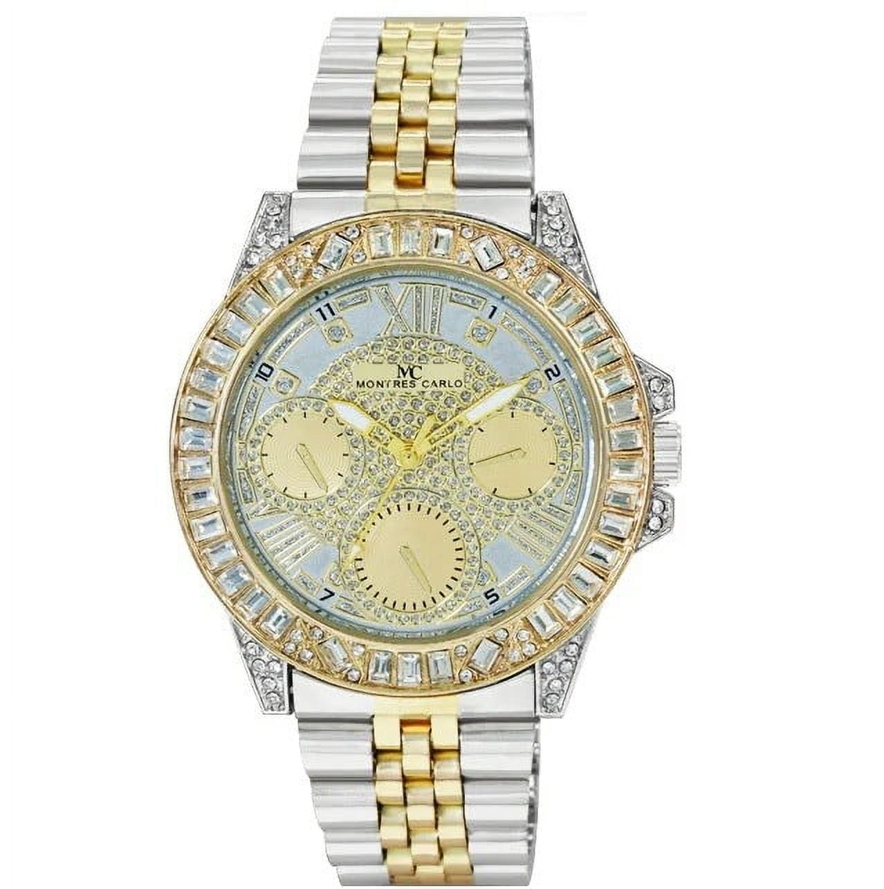 44mm Montres Carlo Men's Metal Band Luxury Sports Analog Fashion Dress ...