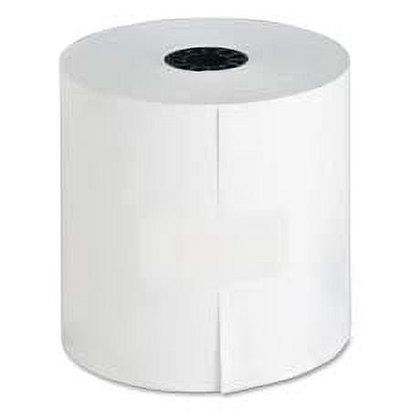 44mm x 150 ft. 1-Ply White Bond Receipt Rolls (100 Rolls/Case) with ...