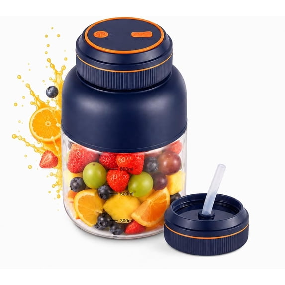 44oz Portable Personal Blender Cup, USB Rechargeable Juicer with Dual ...