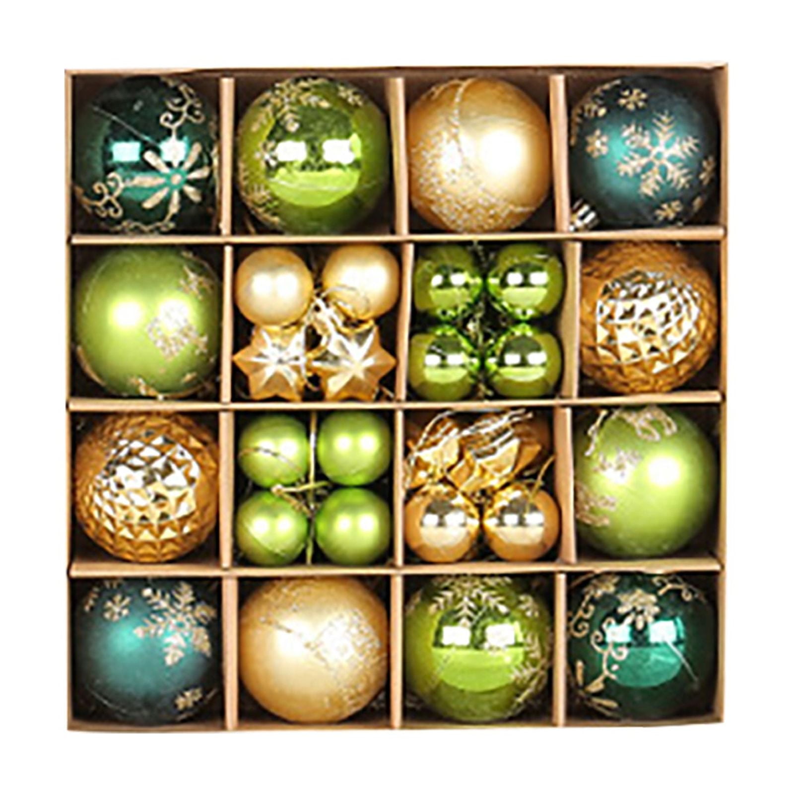44pcs Christmas Ball Ornaments for Tree - 2.36 Inch Shatterproof ...