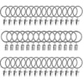 44pcs Curtain Rings with Clips Hooks, 1.26 inch Metal Stainless Steel ...