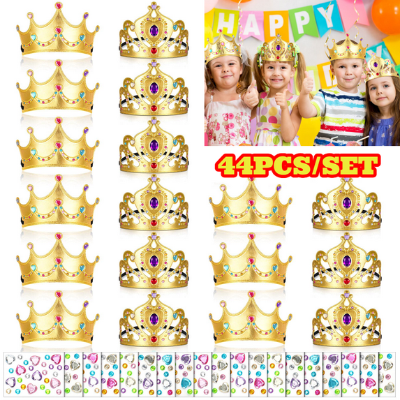 44pcs Foam Crowns Making Kit, Including 24pcs Foam Princess Tiaras and ...