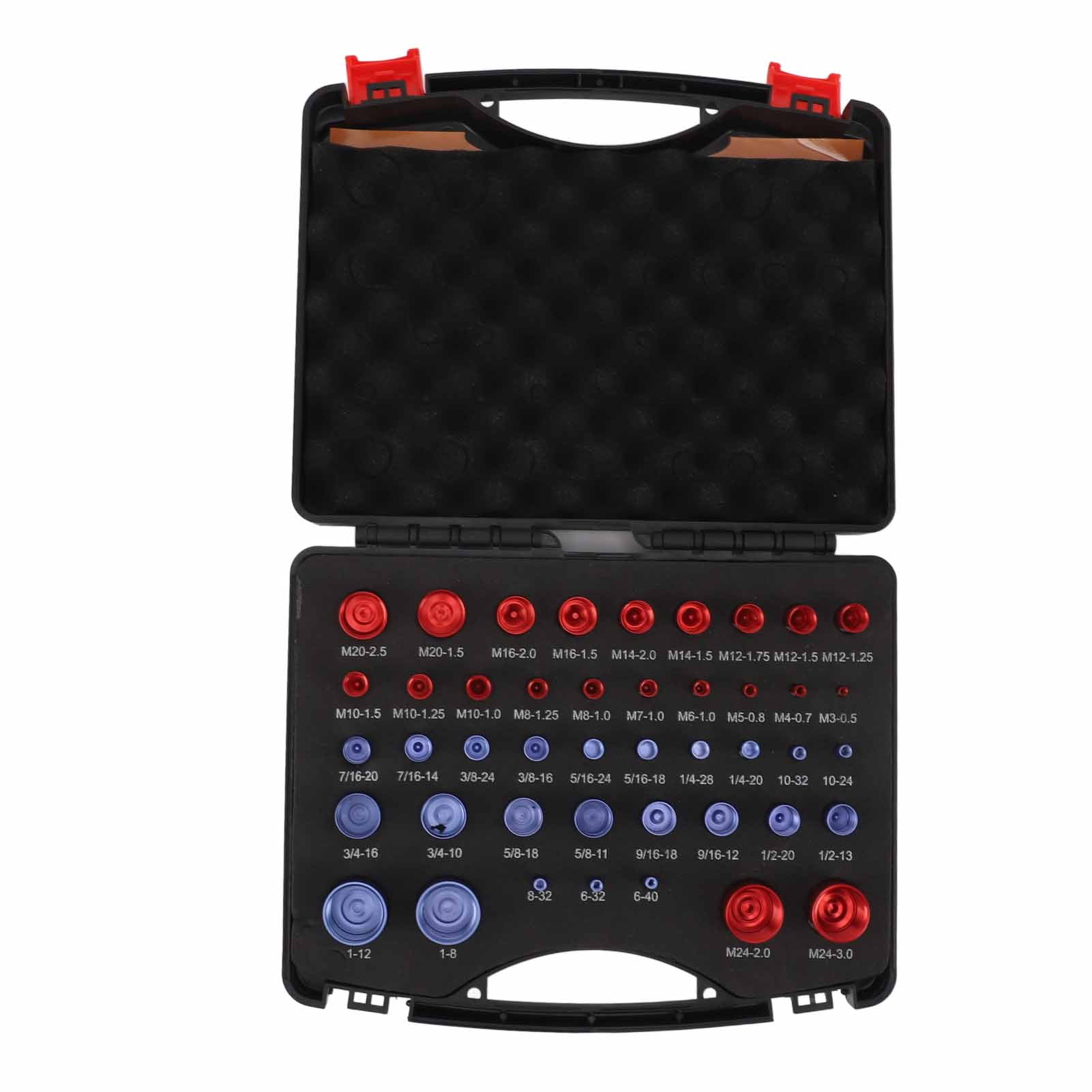 44pcs Nut and Bolt Thread Checker Red Blue Nut and Bolt Size Gauge Inch ...