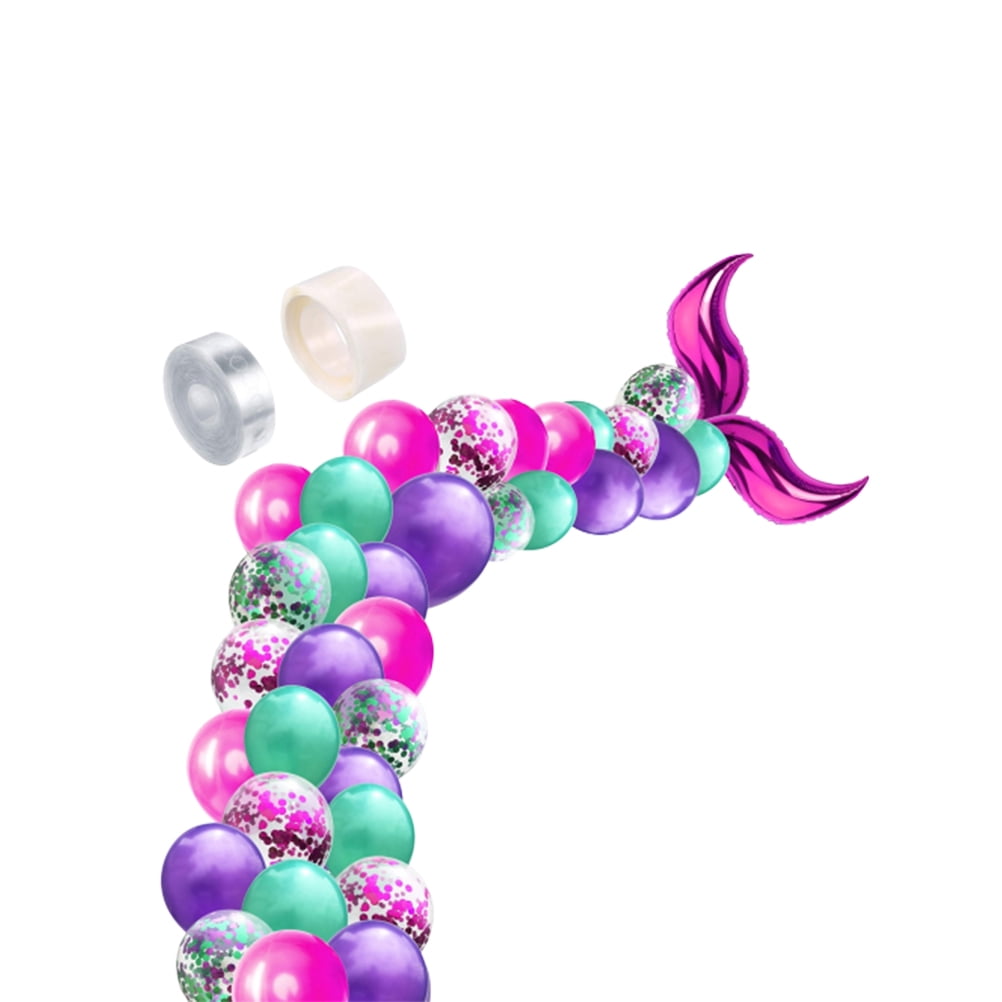 44pcs Party Balloon Mermaid Tail Shape Balloon Kit Metal Decorative ...