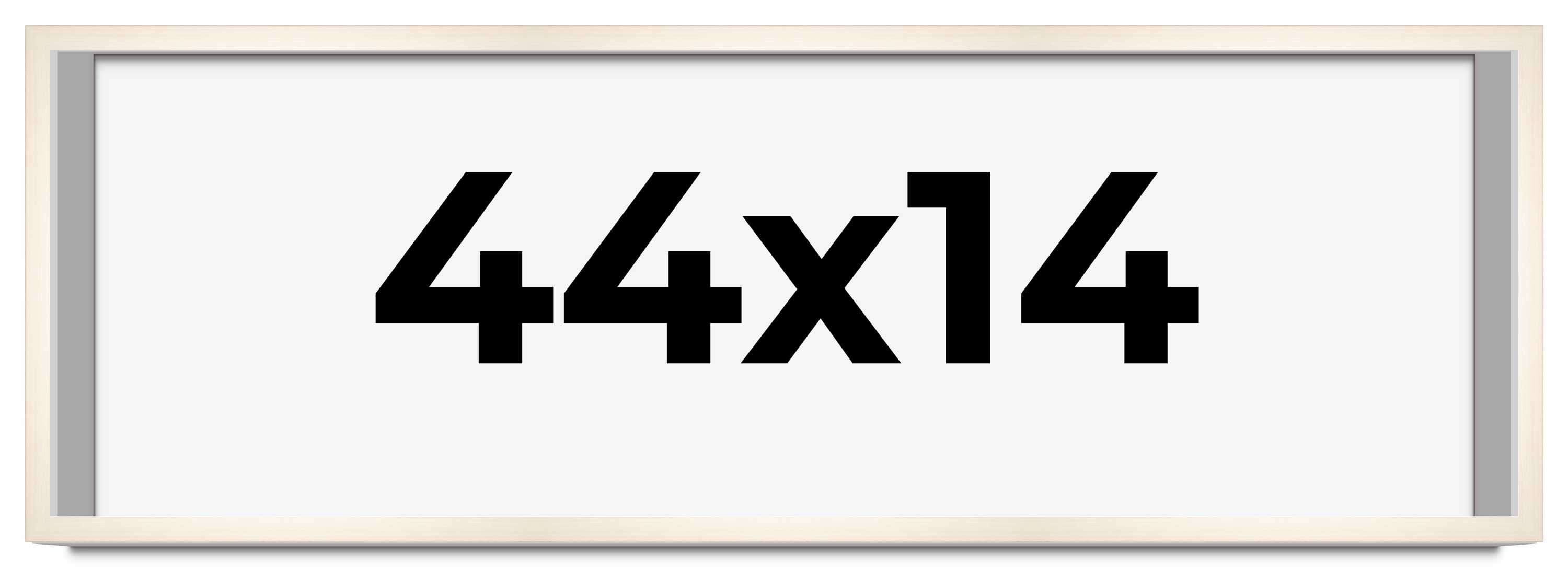 44x14 Frame White Wash Solid Wood Picture Frame | 0.8125 Inch Moulding ...