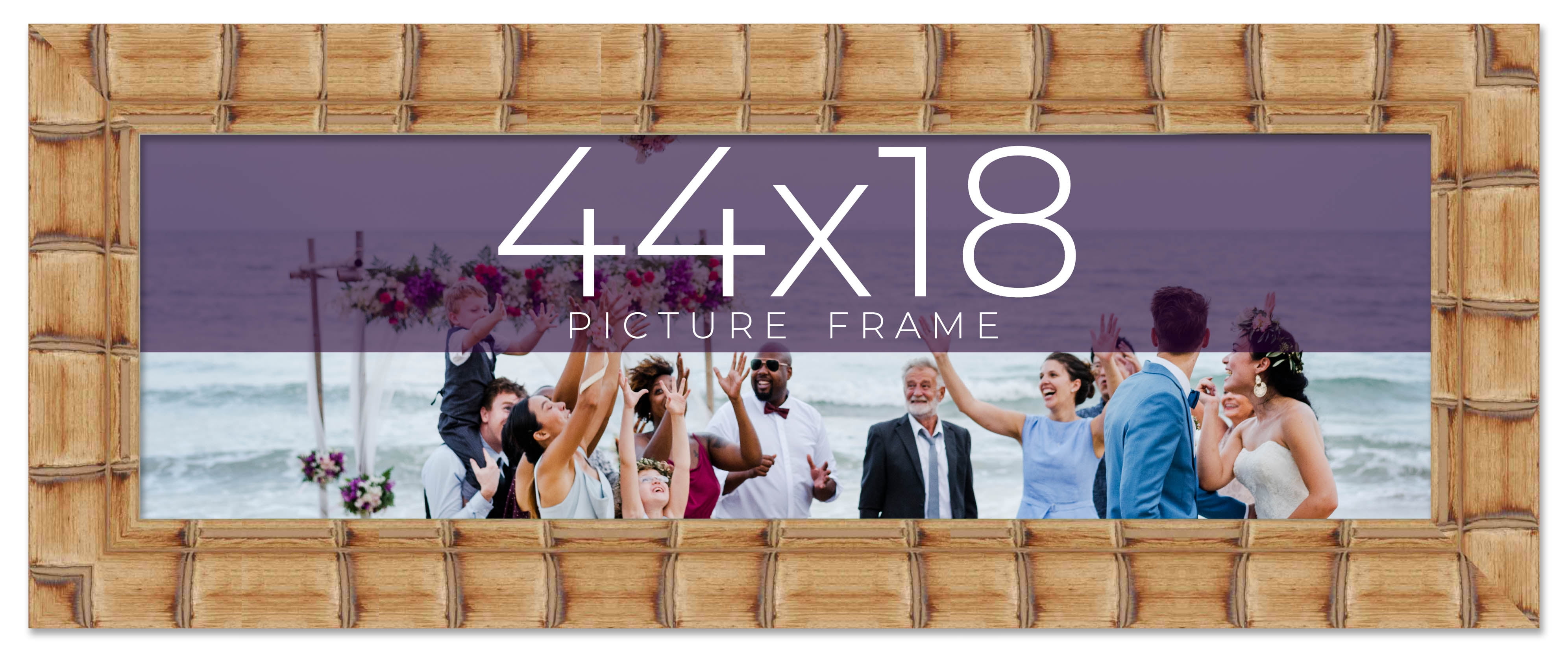 44x18 Frame Beige Real Wood Picture Frame Width 3 inches | Interior ...