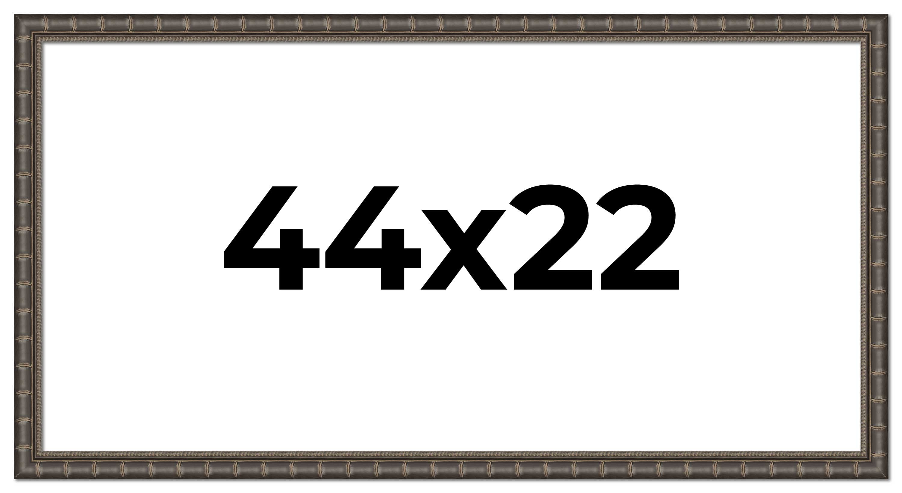 44x22 Frame Black Bamboo Solid Wood Picture Frame Width 1.5 Inches ...