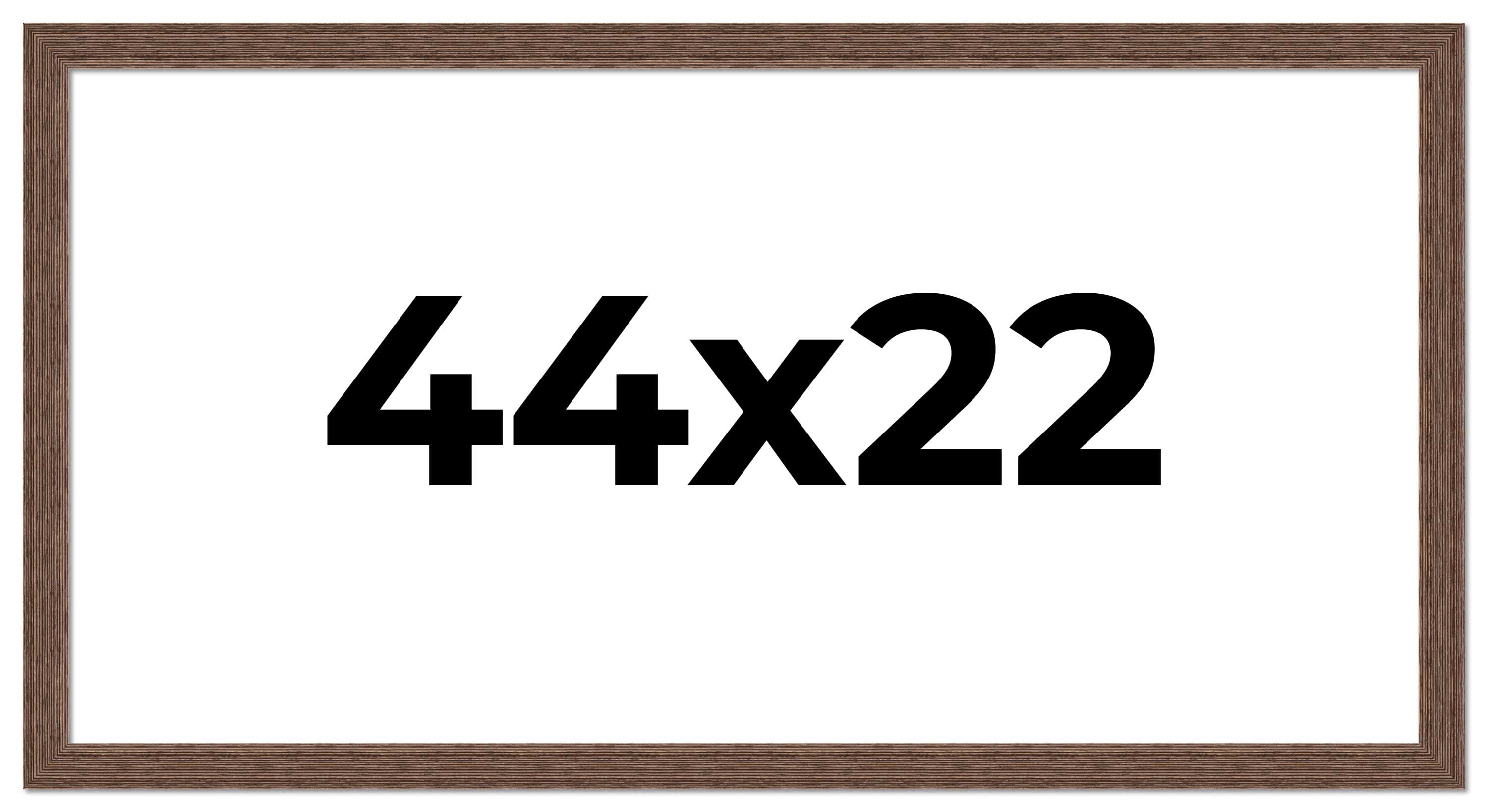 44x22 Frame Brown Farmhouse Solid Wood Picture Frame Width 1.5 Inches ...