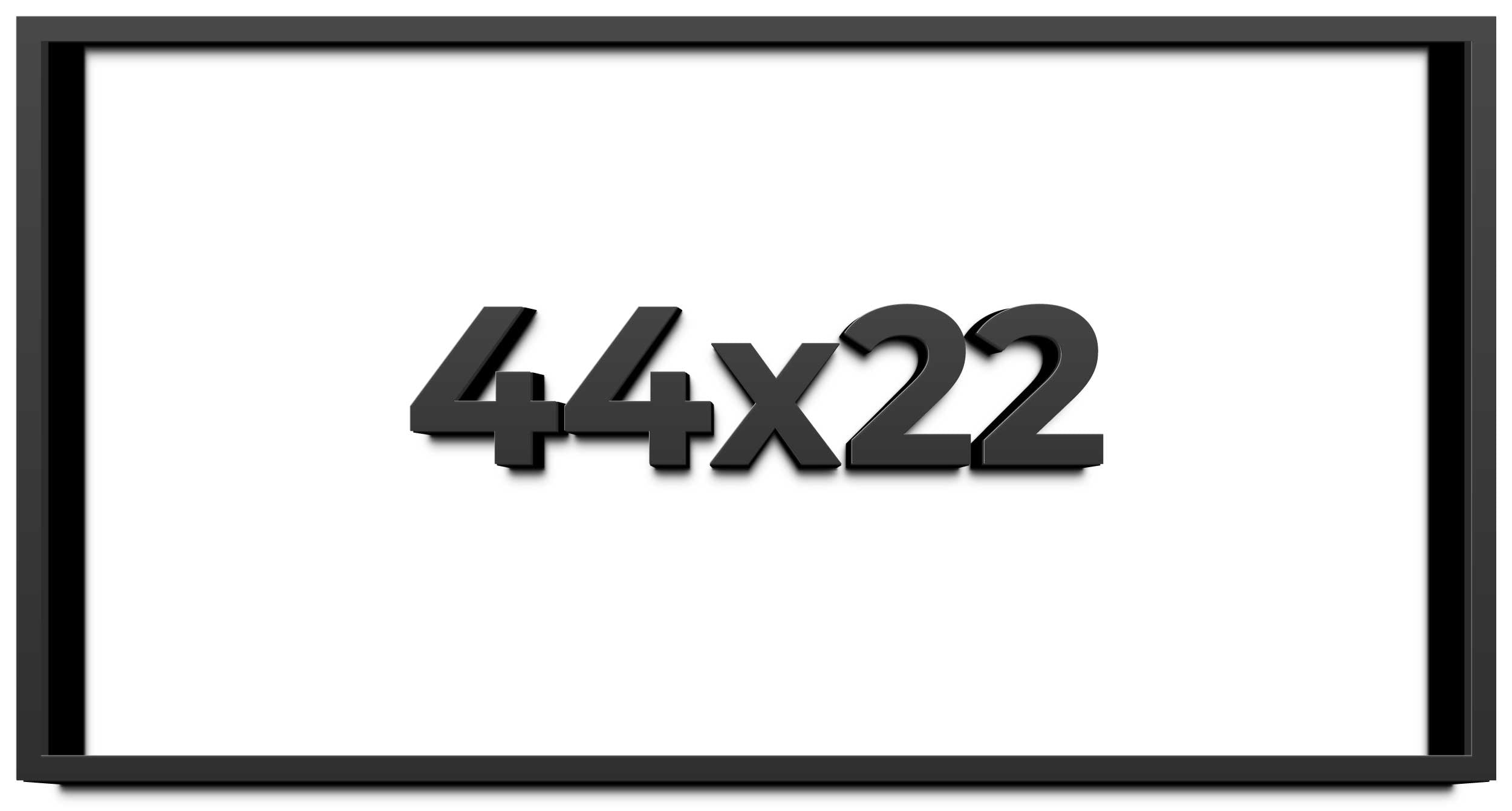 44x22 Shadow Box Frame Black | 1 inches Deep Real Wood Contemporary ...