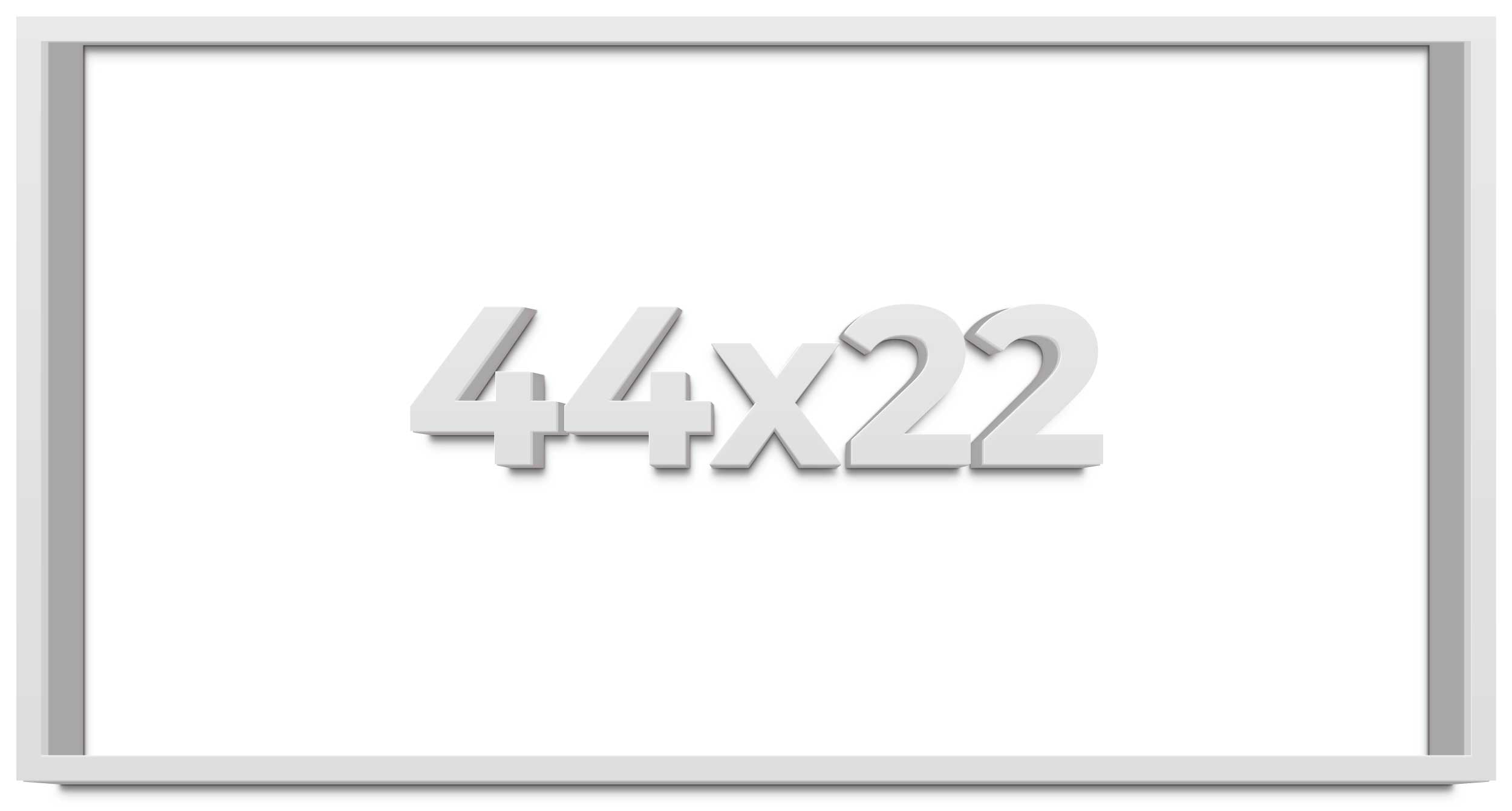 44x22 Shadow Box Frame White | 1 Inches Deep Real Wood Contemporary ...