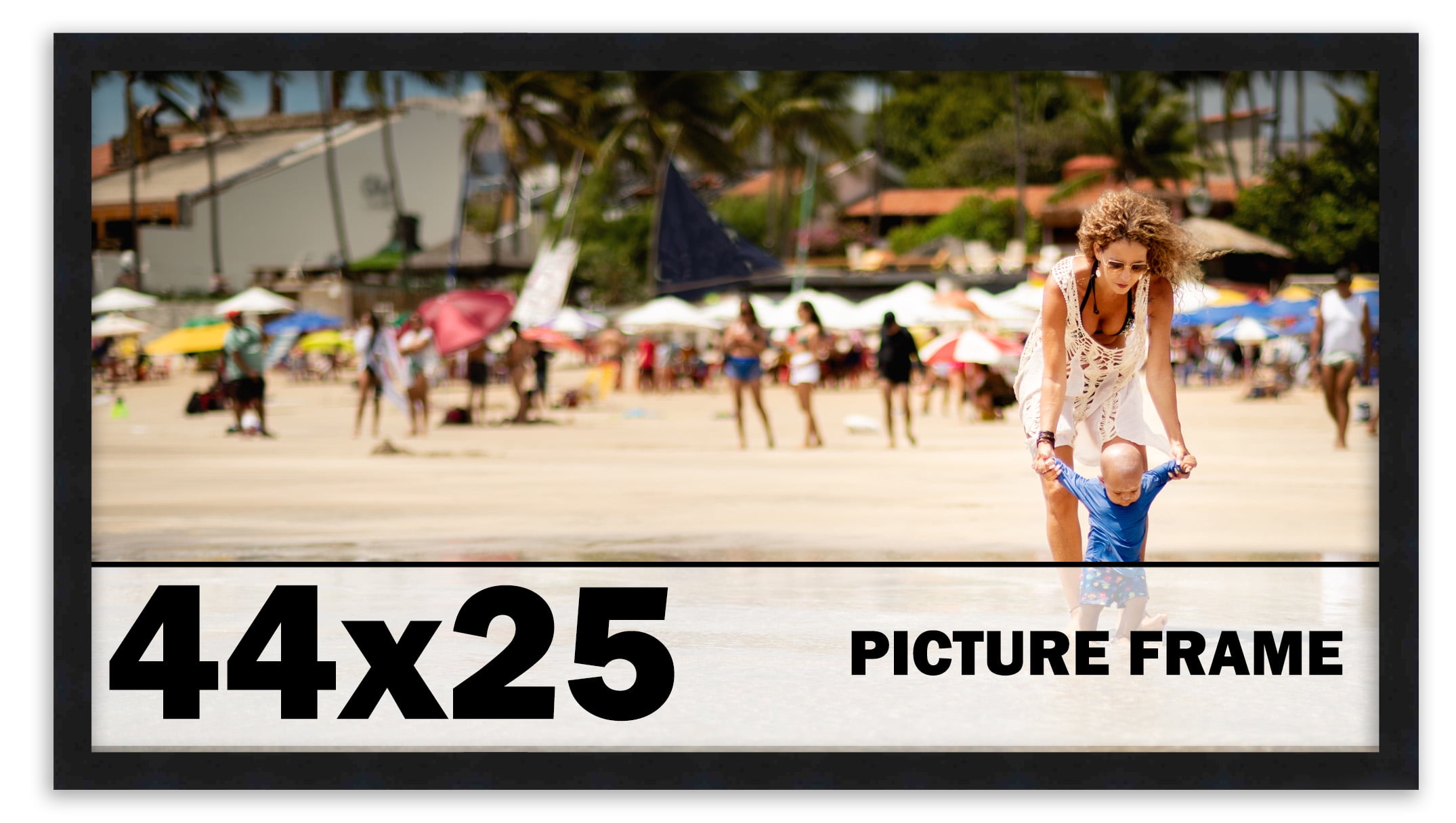 44x25 Frame Black Picture Frame - Complete Modern Photo Frame Includes ...