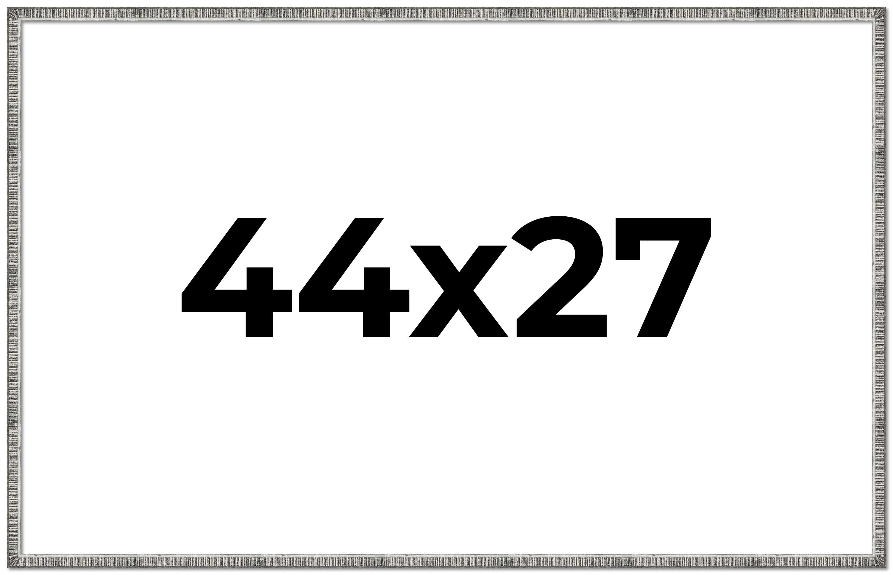 44x27 Frame Silver Picture Frame - Complete Modern Photo Frame Includes ...
