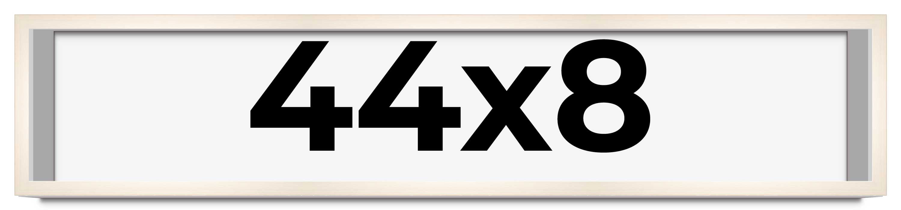 44x8 Frame White Wash Solid Wood Picture Frame | 0.75 Inch Moulding ...