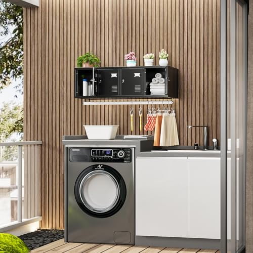 45.1''W 4 Doors Metal Wall Lockers for Employees,Wall Mounted Locker ...