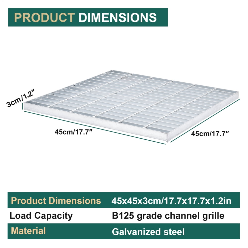 (45*45cm)Outdoor Drain Cover Heavy Duty Galvanized Steel Yard Drain ...