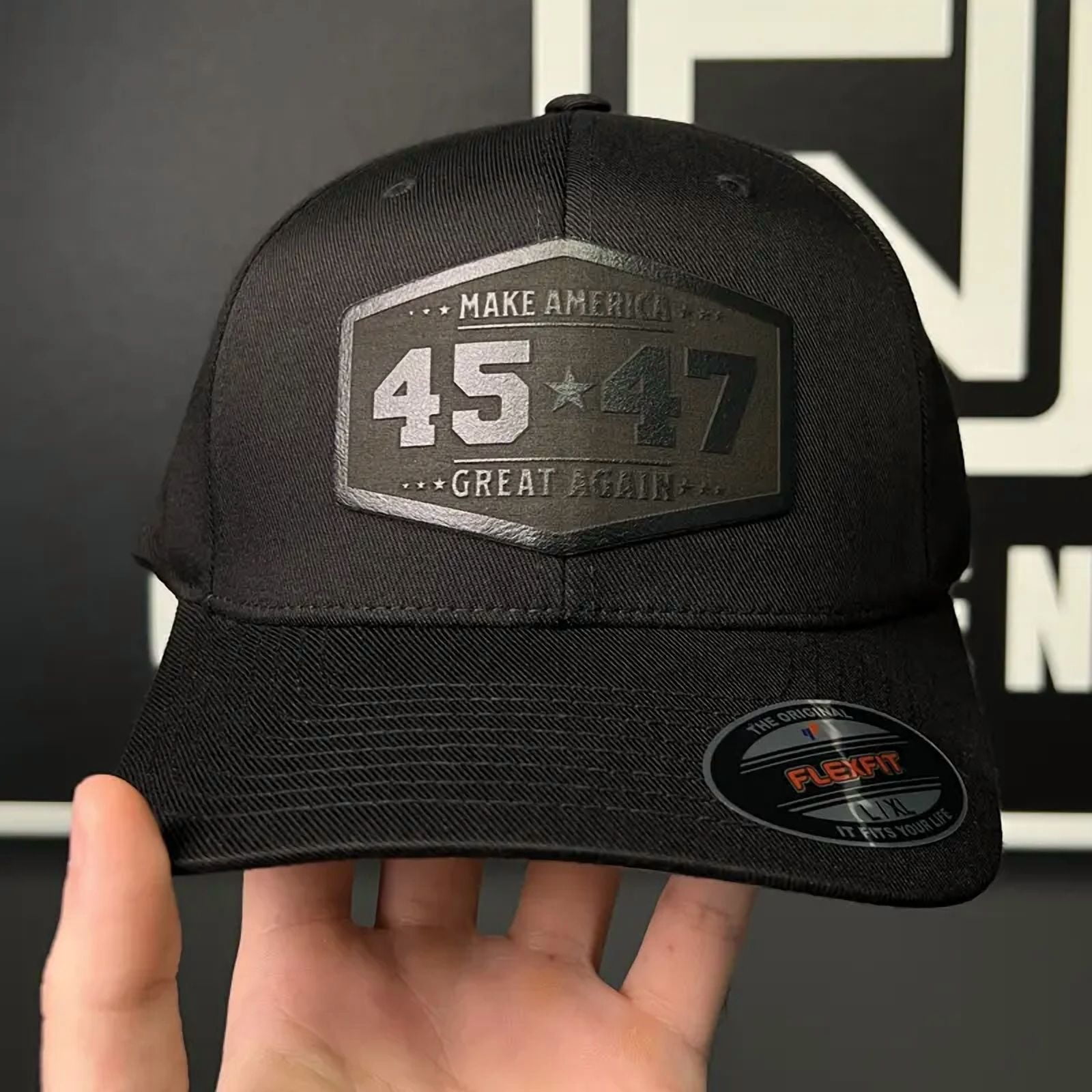 45 47 MAGA Hat, Adjustable Snapback Trucker Cap With Embossed Patch ...