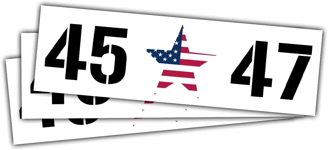 45 47 Trump 2024 Decal Bumper, Trump 45 47 Decal, Sticker Die-Cut ...