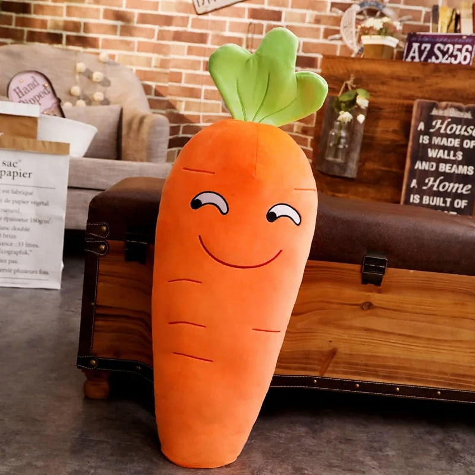 45/50/65/90cm Cartoon Smile Carrot Plush toy Cute Simulation Vegetable ...