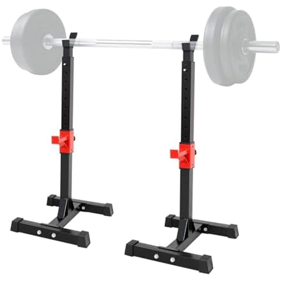 45-70.5 iNCH aDJUSTABLE sQUAT rACK bARBELL bRACKET sOLID sTEEL fREE ...