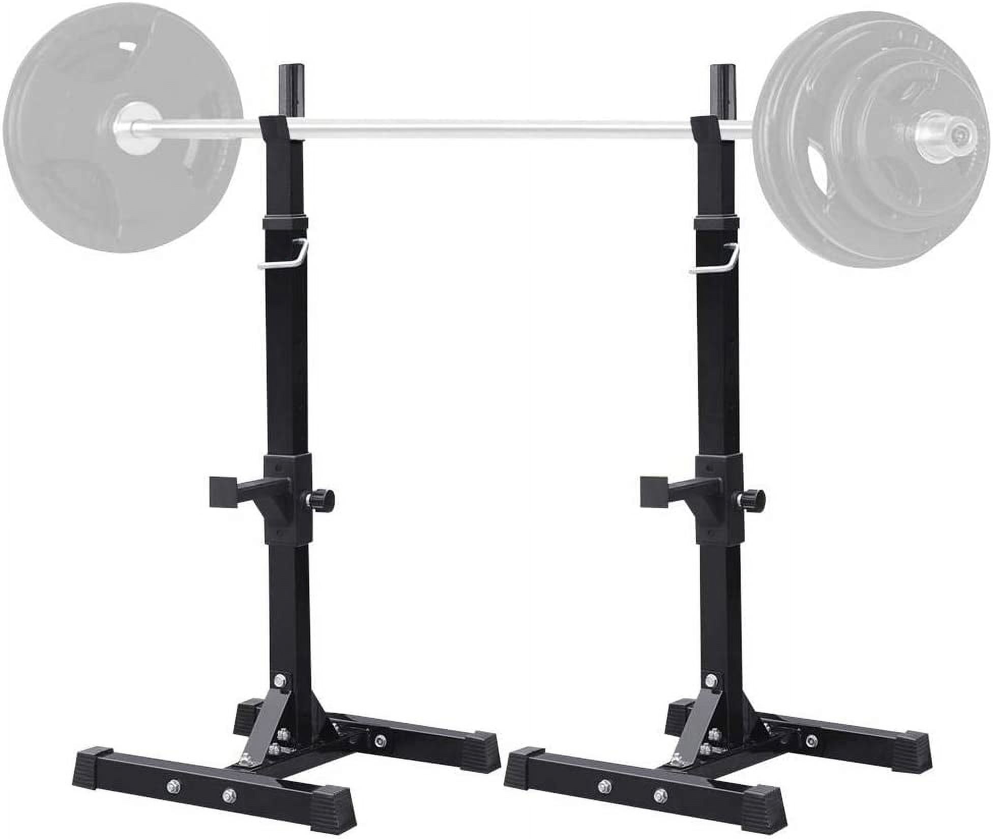 45-71 Inch Adjustable Squat Rack and Bench Press Rack Portable Olympic ...