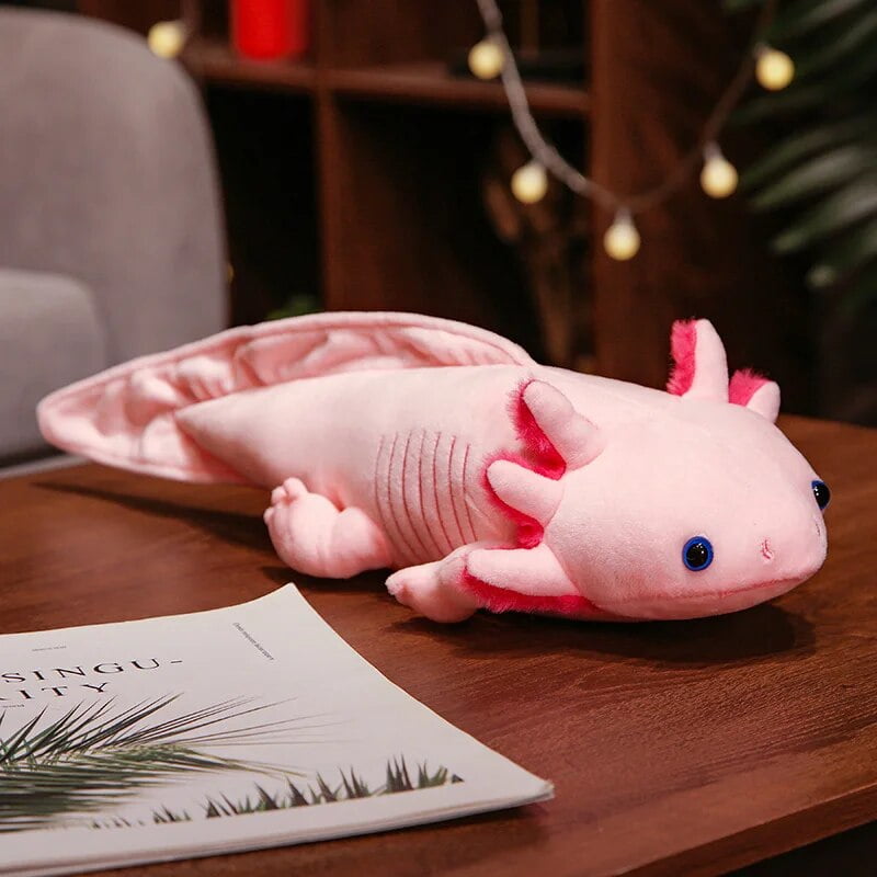 45-80cm Kawaii Colorful Newt Plush Toy Stuffed Cute Axolotl Salamander ...