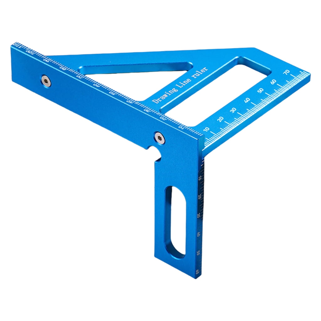 45 90 Degree Carpentry Triangular Square Ruler Protractors Tool for ...