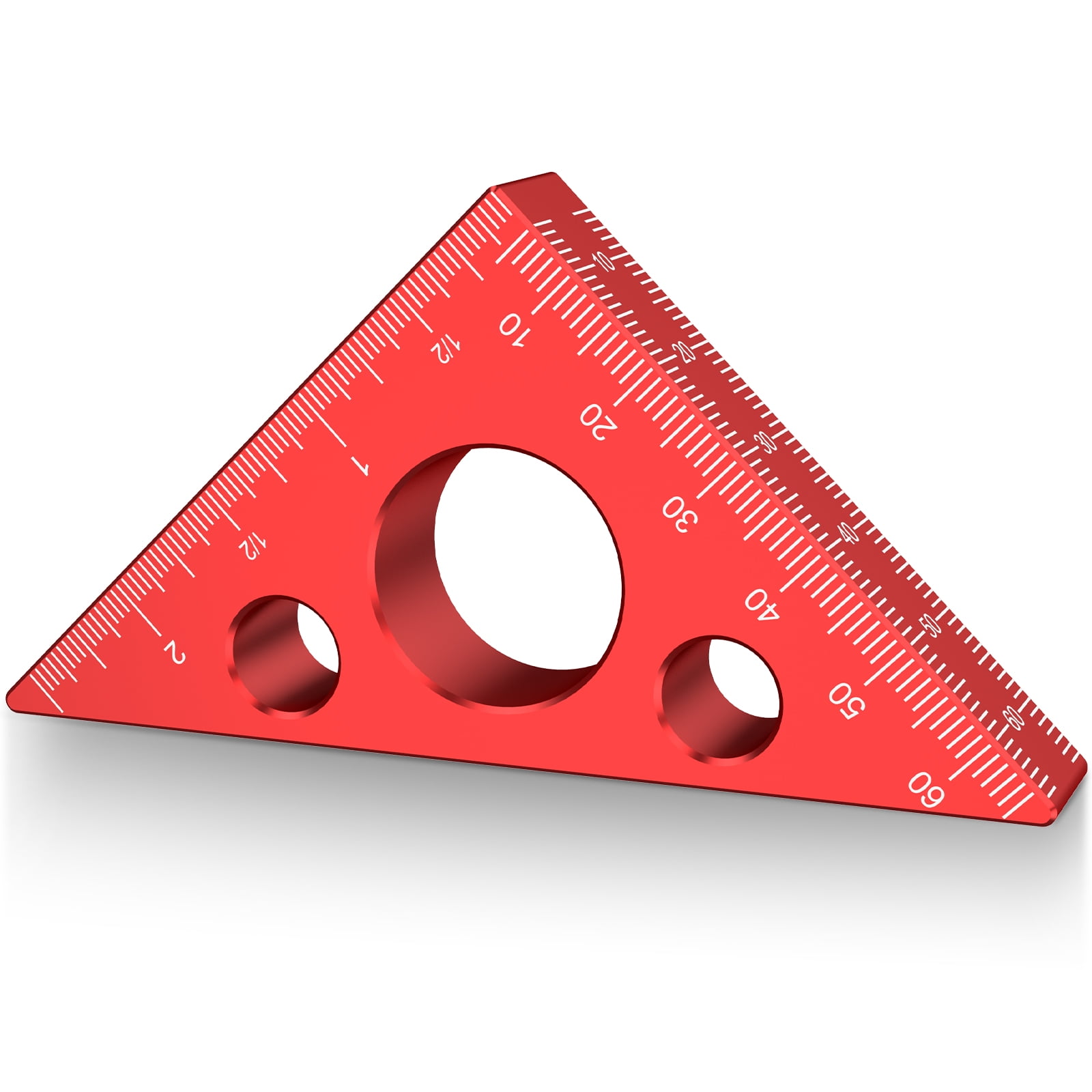45/90 Degree Triangle Ruler Aluminum Alloy Right Angle Ruler Imperial ...