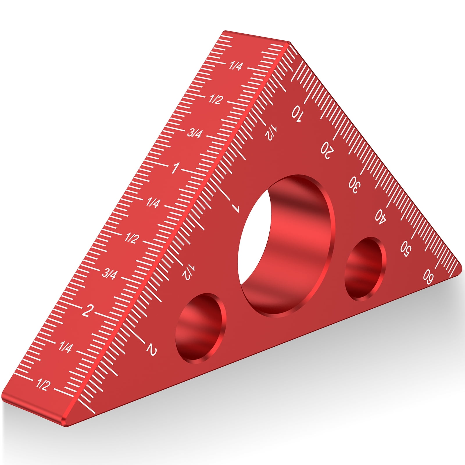 45/90 Degree Triangle Ruler Aluminum Alloy Right Angle Ruler Imperial ...