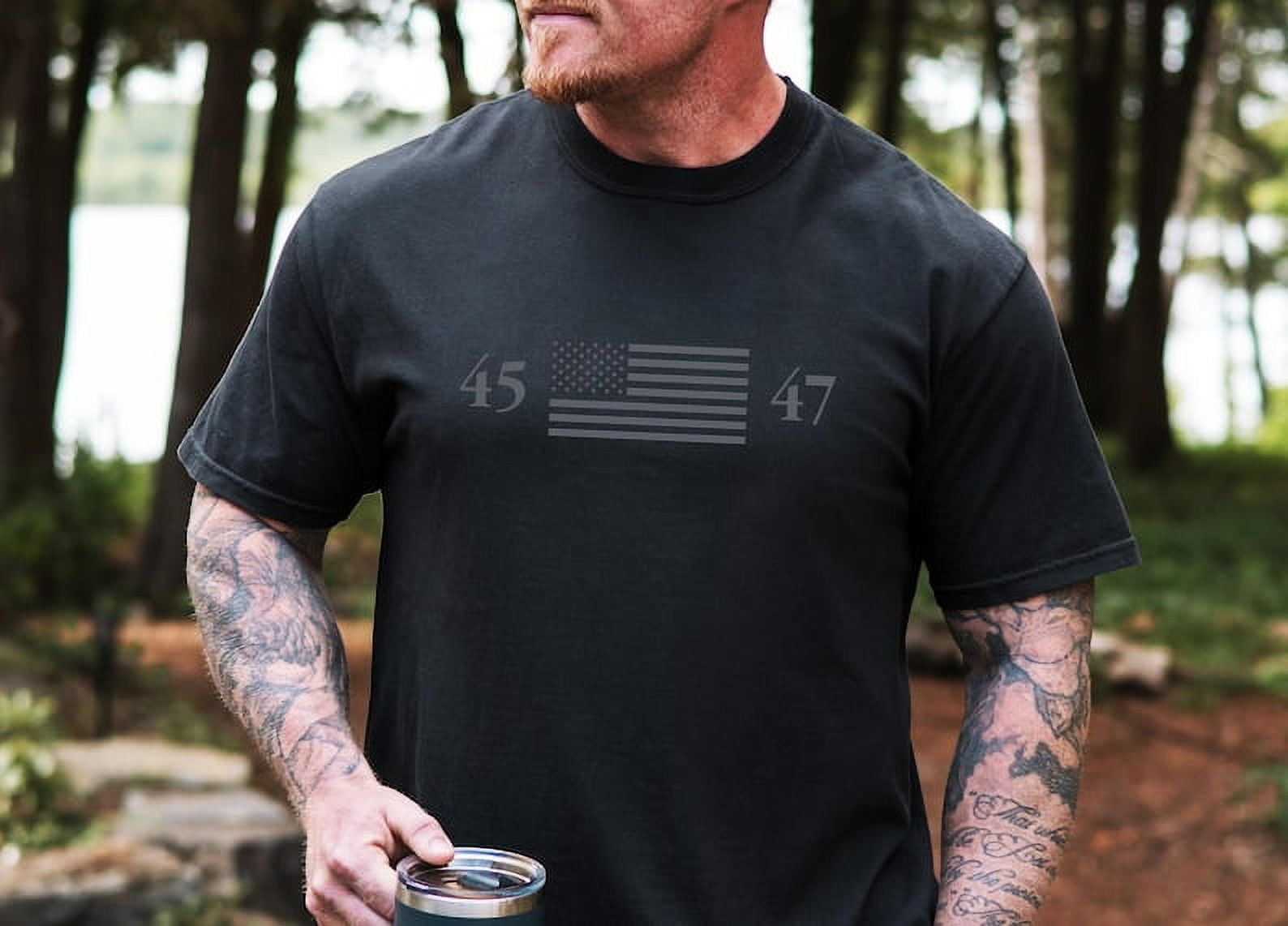 45 American Flag 47 Heavyweight T-Shirt (Unisex) - Walmart.com