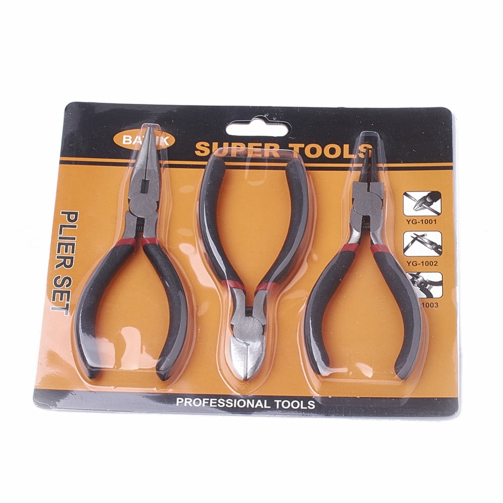 45# Carbon Steel Jewelry Plier Sets including Wire Cutter Plier Round ...