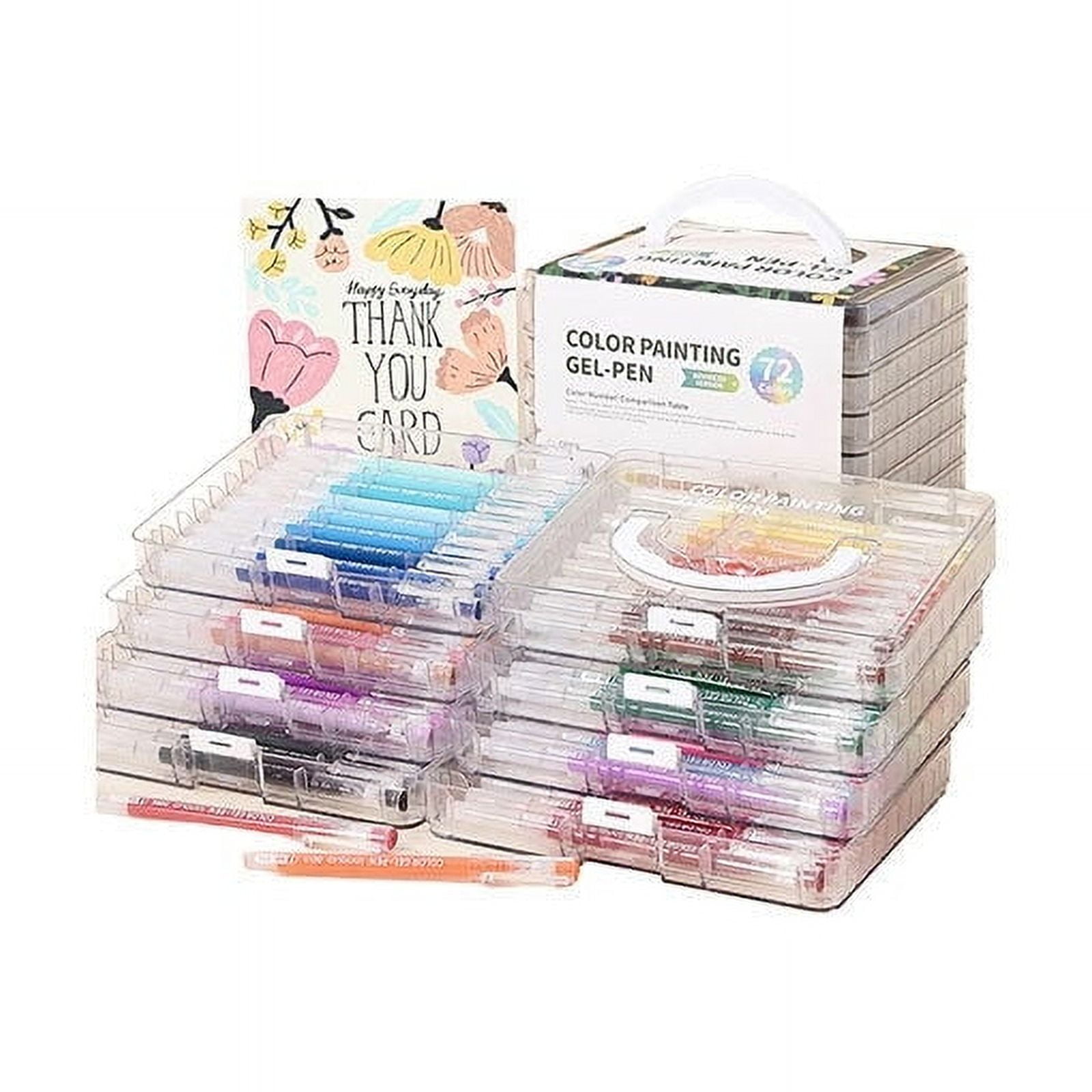 45 Color 0.6mm Needle Tip Gel Pens Set - Quick-Dry Multicolored ...
