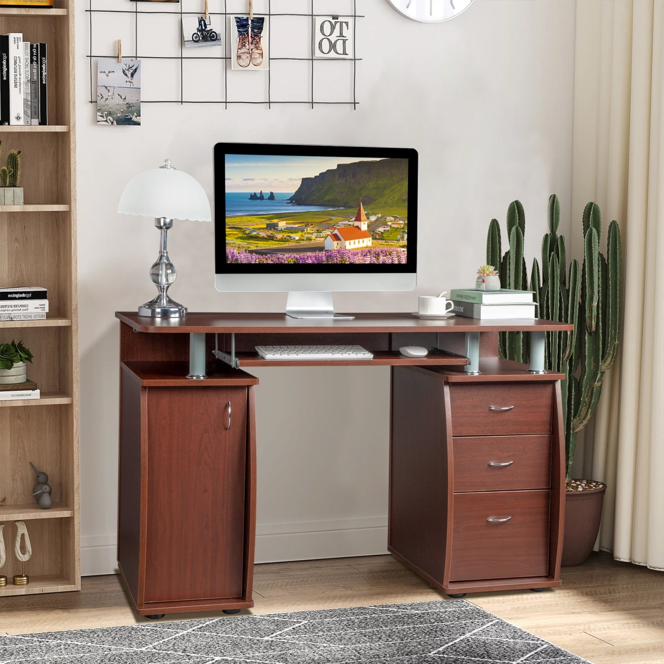 45" Computer Writing Desk, Modern Multi-Function Simple Study Table ...