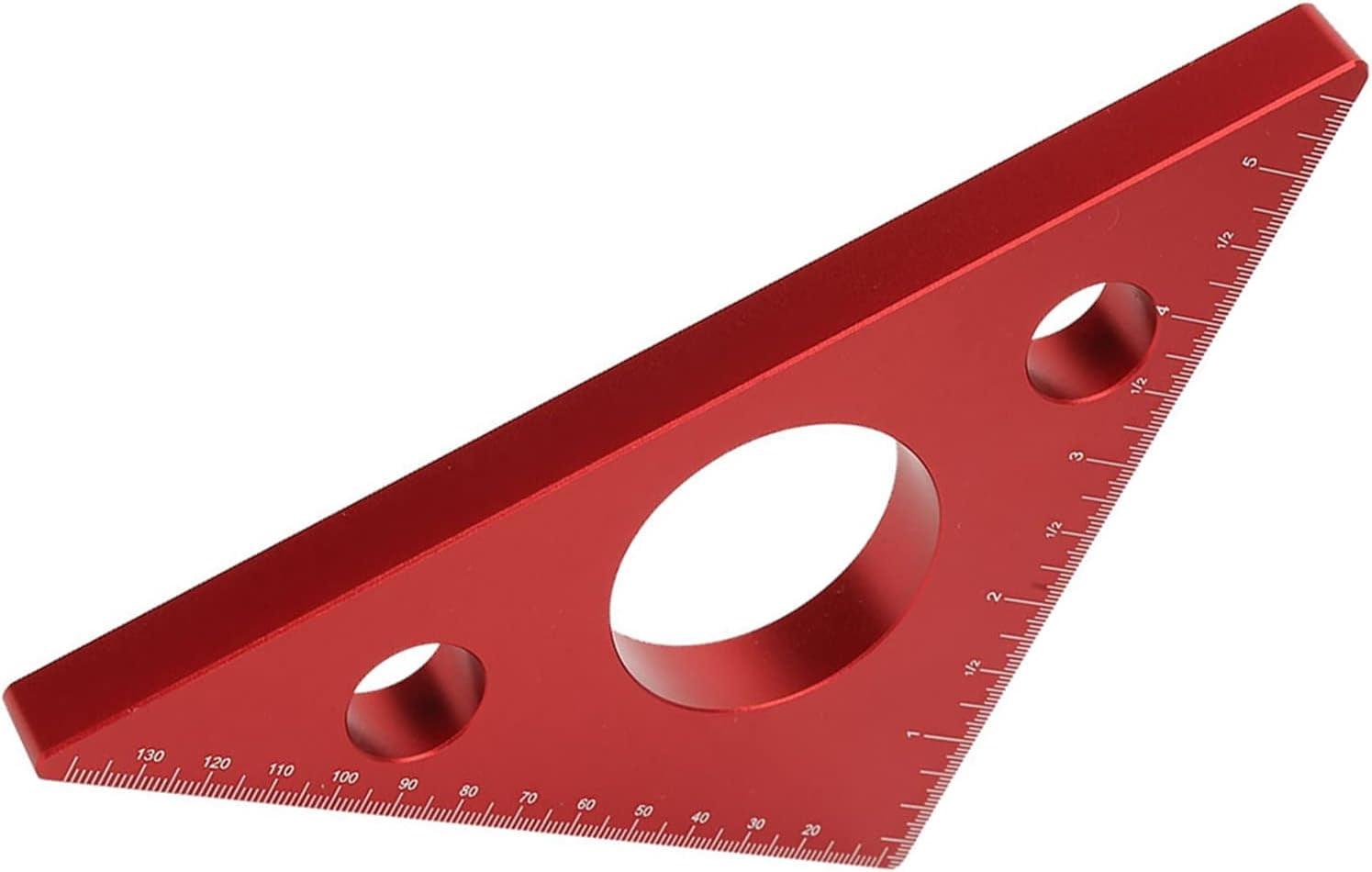 45 Degree Aluminum Alloy Angle Ruler Inch Metric, Carpentry Squares DIY ...