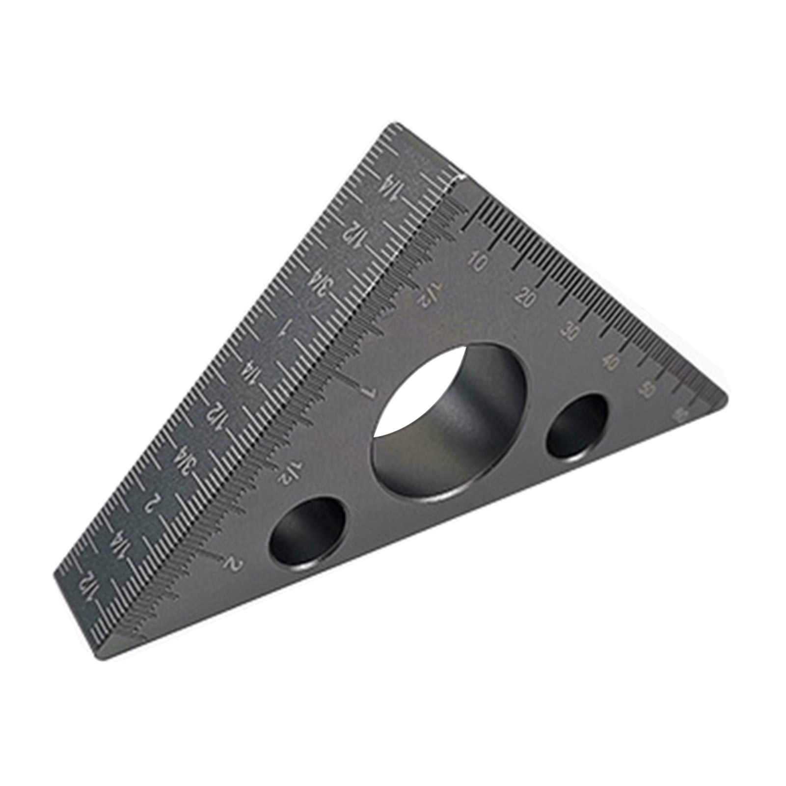45 Degree Aluminum Alloy Angle Ruler Inch Metric Triangle Ruler ...