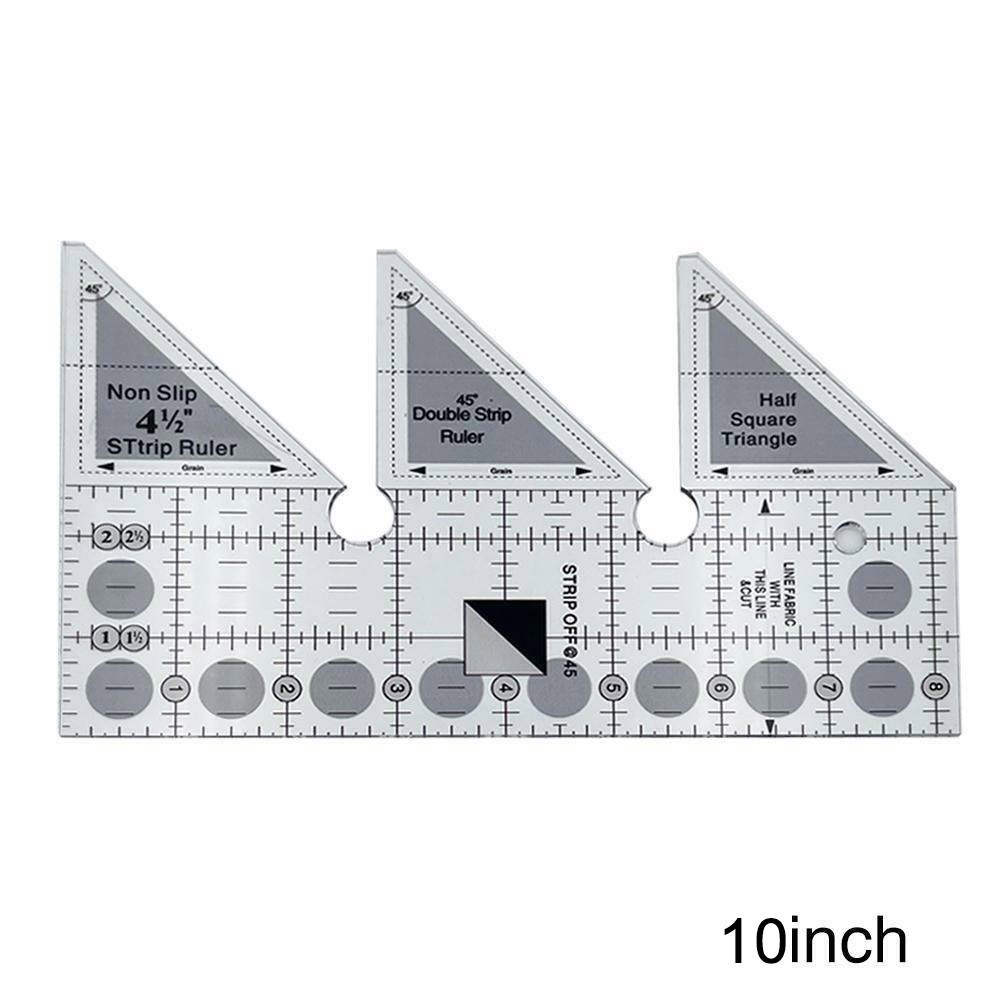 45 Degree Double Strip Quilting Patchwork Ruler Template for Sewing ...