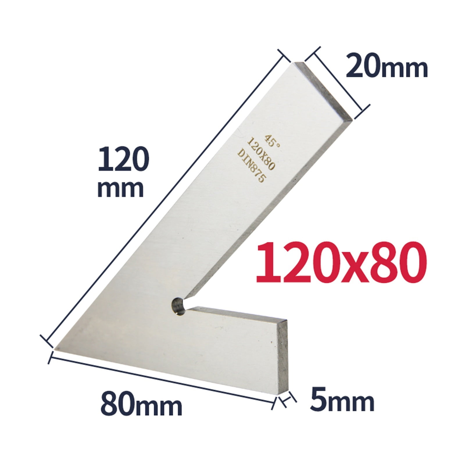 45 Degree Flat Edge Square Ruler For Carpentry Measurment Try Square ...
