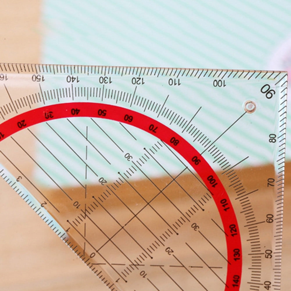 45 Degree Geometry Triangle Ruler Protractor Drawing Set E2Y5 - Walmart.com