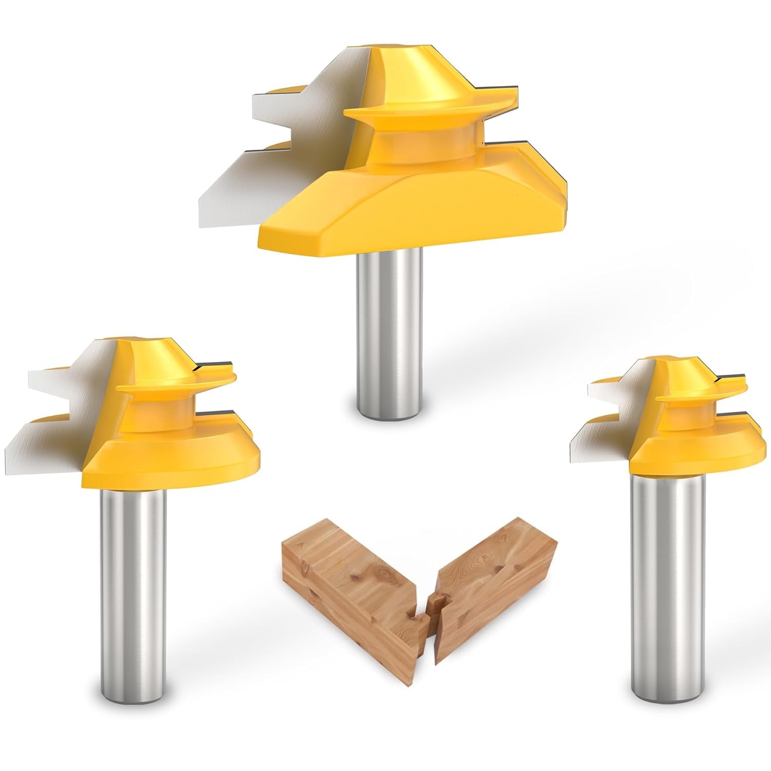 Helovmine 45 Degree Lock Miter Router Bit 1/2 Inch Shank Woodworking ...