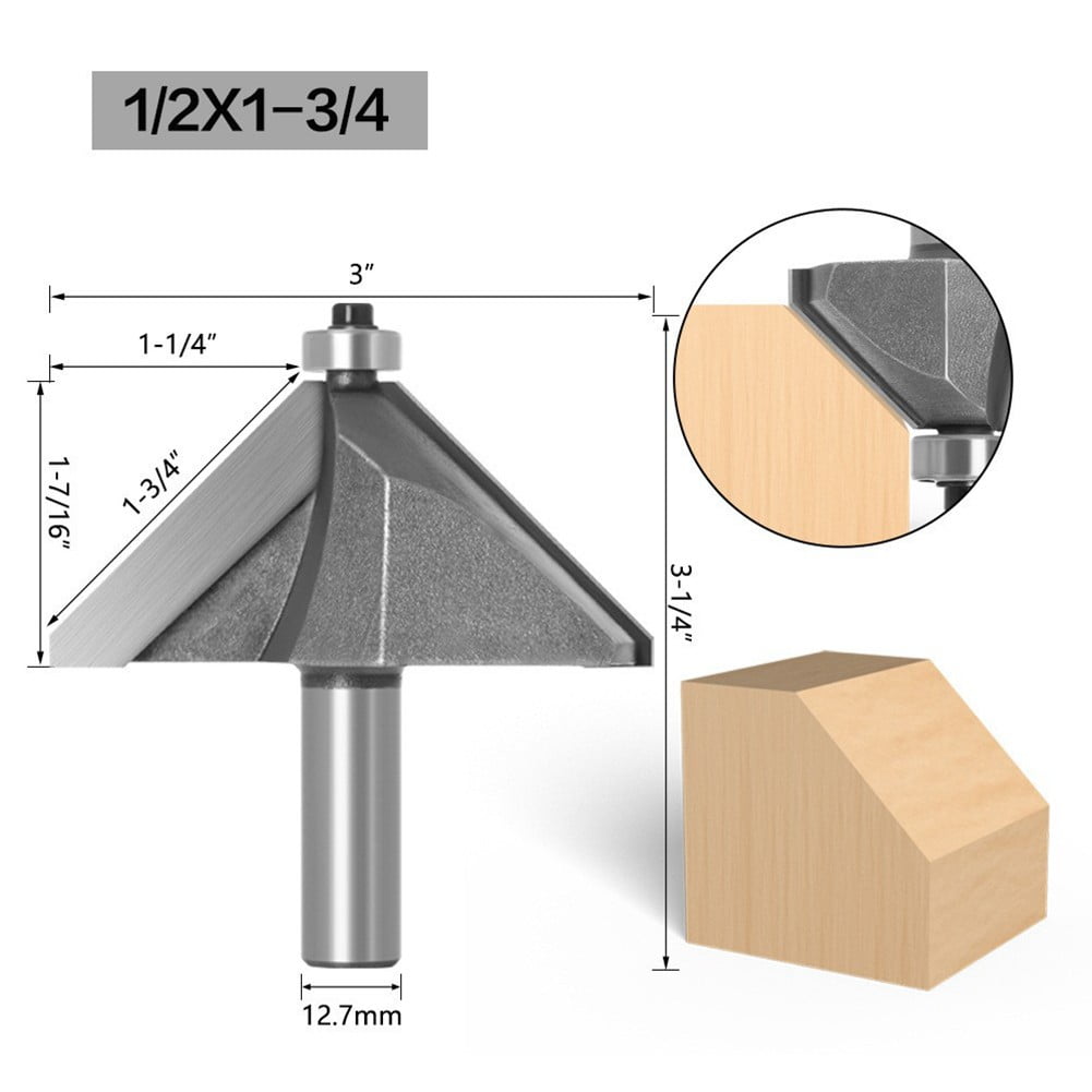 45 Degree Router Bit 1/2 Shank Router Bit 45 Degree Bevel Beautiful ...