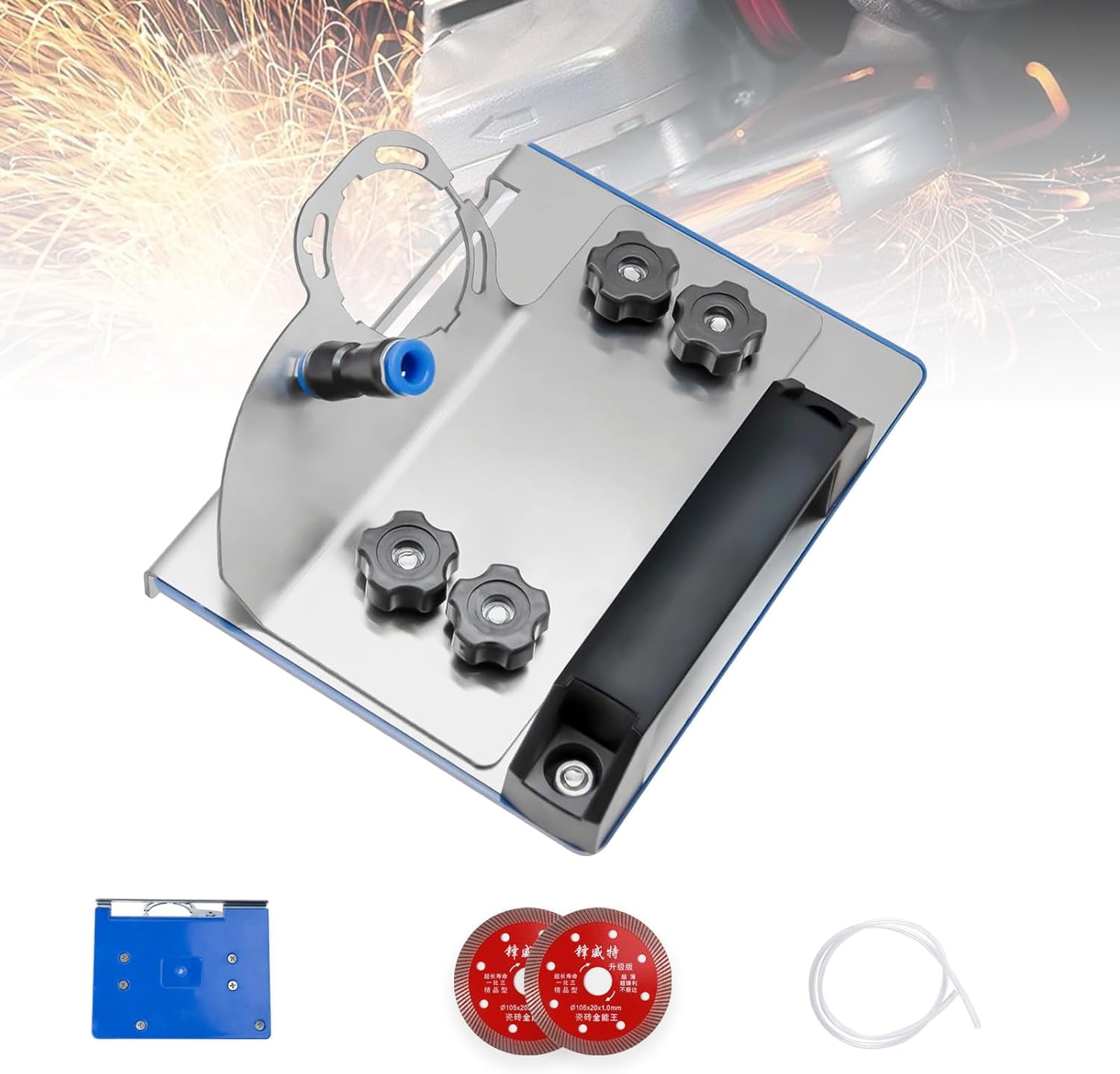 45 Degree Tile Chamfering Tool, Angle Grinder Tool with Stand for Tile ...