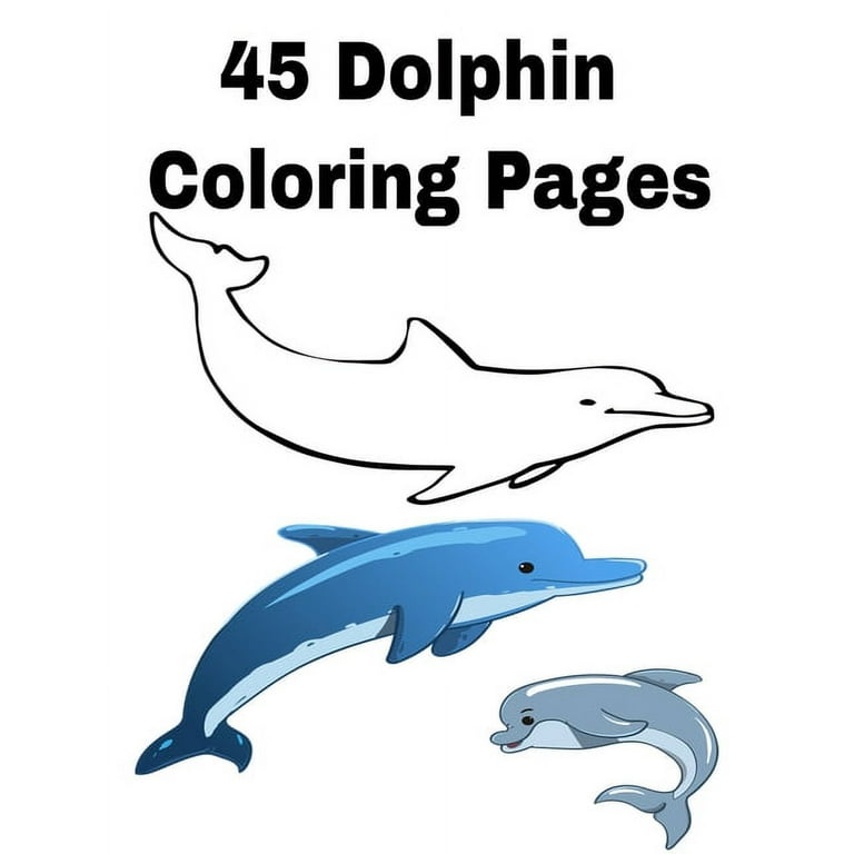 printable dolphin coloring pages for kids