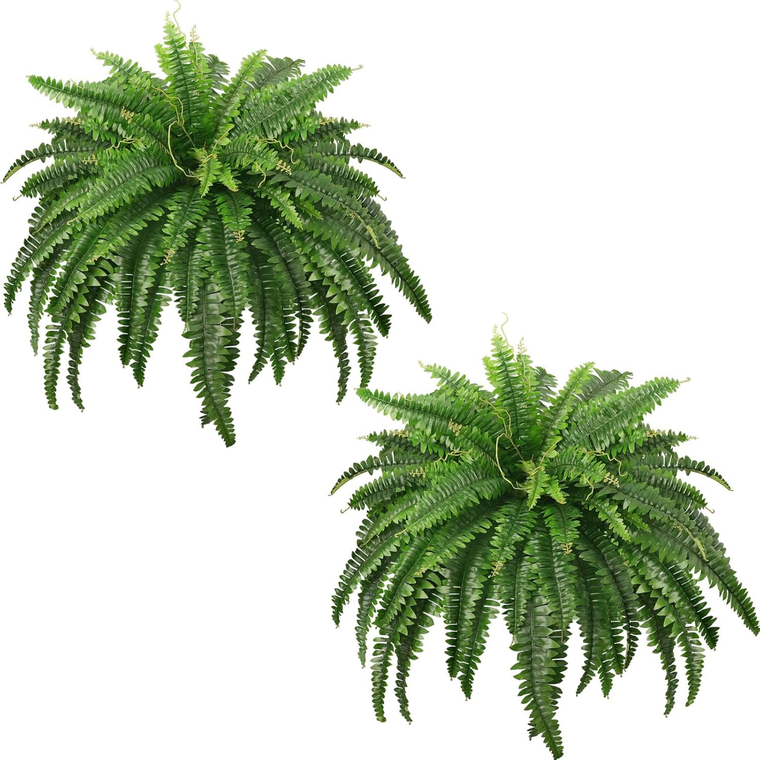 45" Fake Ferns, Realistic Large Artificial Bush Greenery, 2 Artificial ...